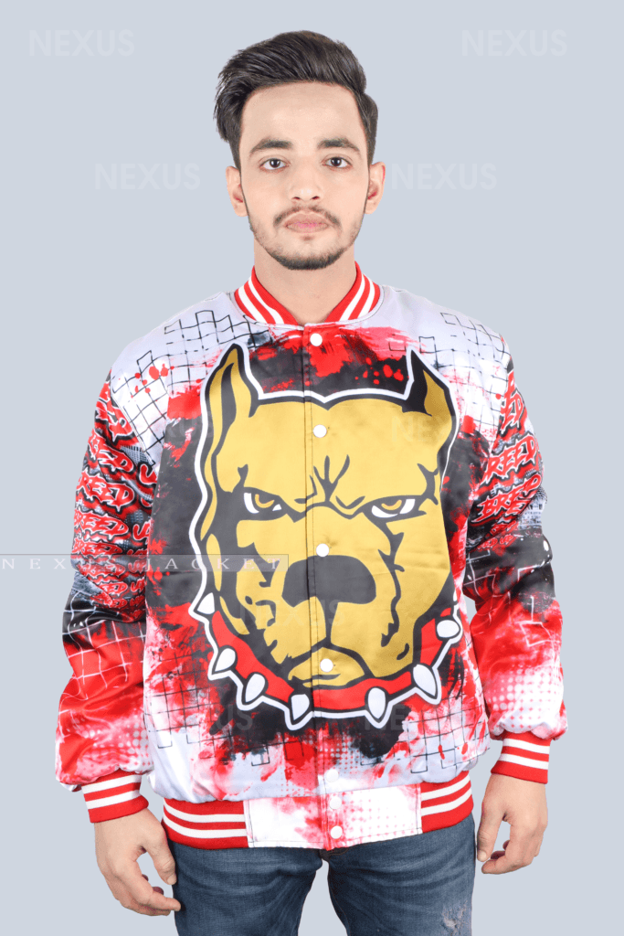 Satin Bomber Varsity Sublimation Jacket Mens - Nexus Jacket